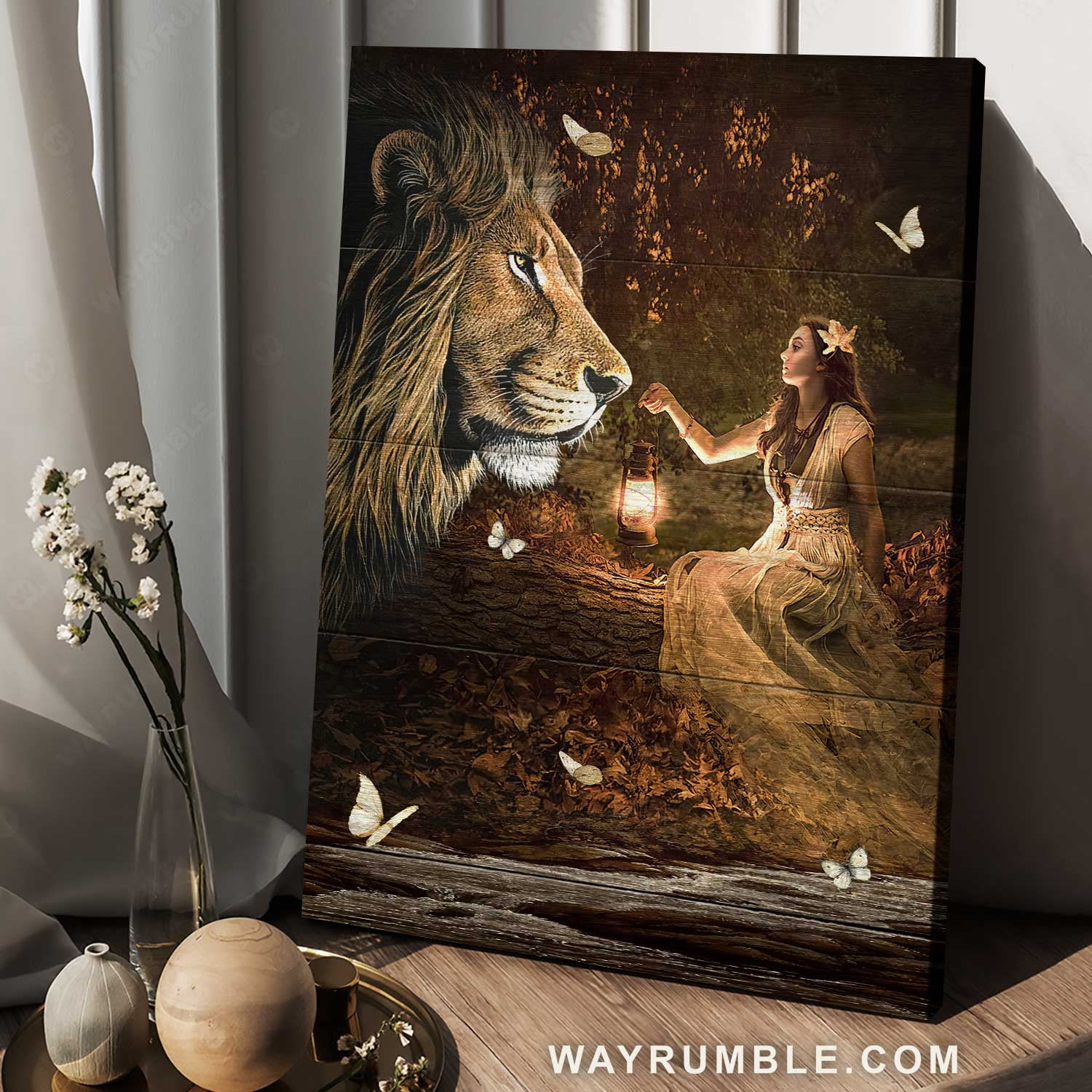 Lion Of Judah, Pretty Girl, Vintage Lantern, White Butterfly - Jesus ...