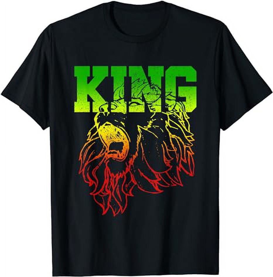 Lion Of Judah T-Shirt - King Reggae Music Rasta Shirt Gift T-Shirt ...