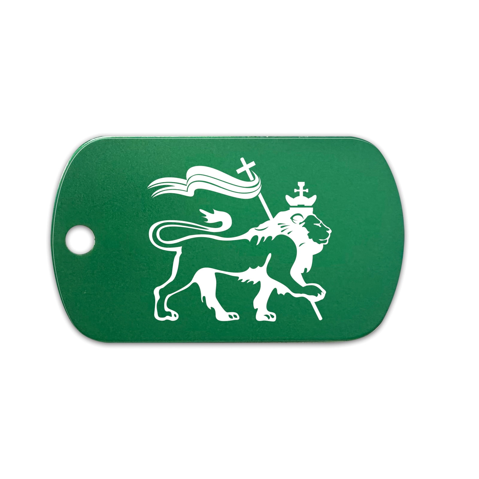 Lion Of Judah With Rasta Flag GI Dog Tag Aluminum Keychain reggae tribe ...
