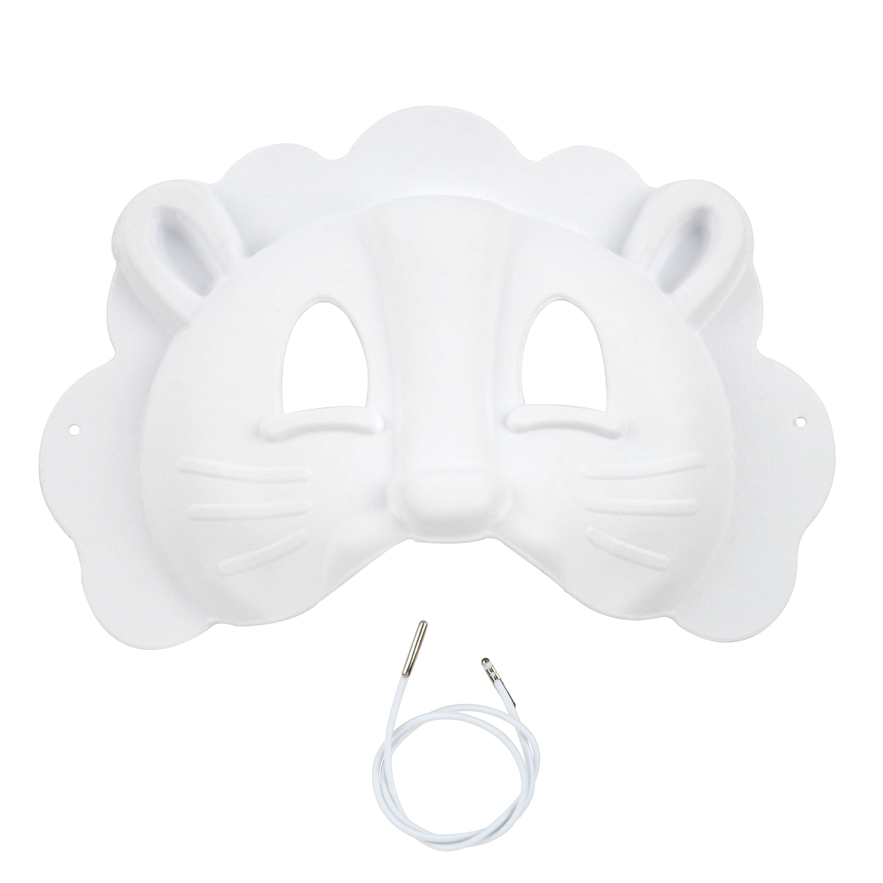 Lion Paper Mache Mask by Creatology – White Craft Mask for Kids to ...