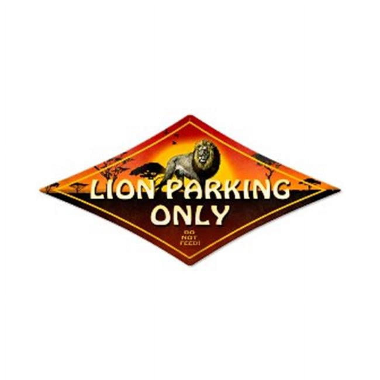 Lion Parking Street Signs Diamond Metal Sign - Walmart.com