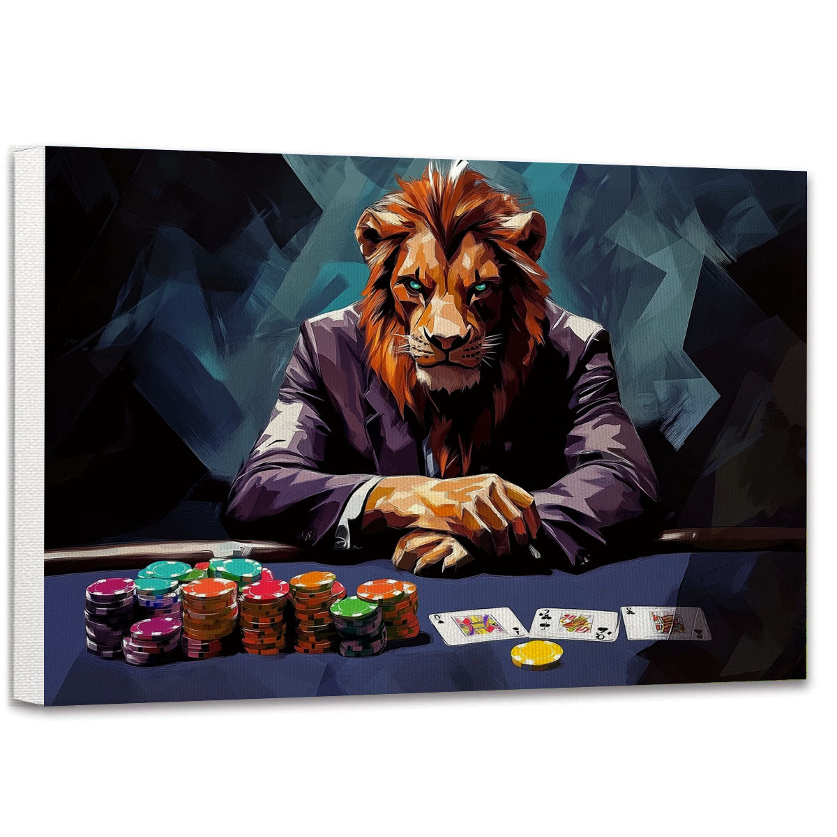 Lion Playing Poker Poster Wall Art Poster Wall Decor Aesthetic Posters ...