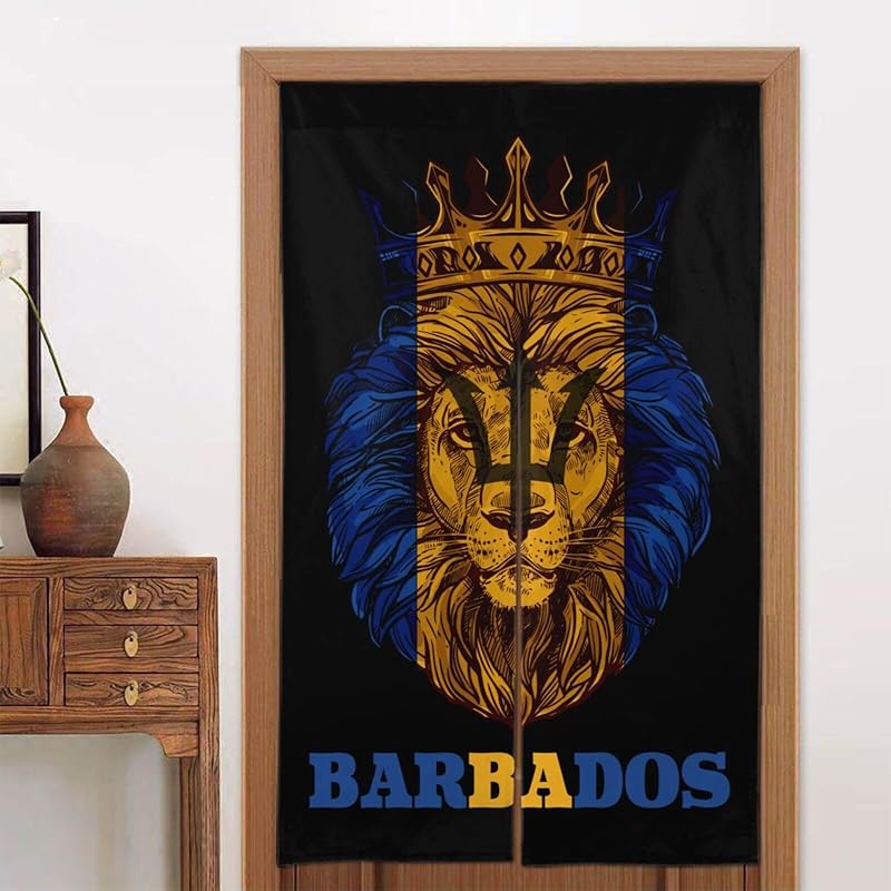 Lion Puerto Rico Puerto Rican Flag Door Curtain for Doorway Privacy ...