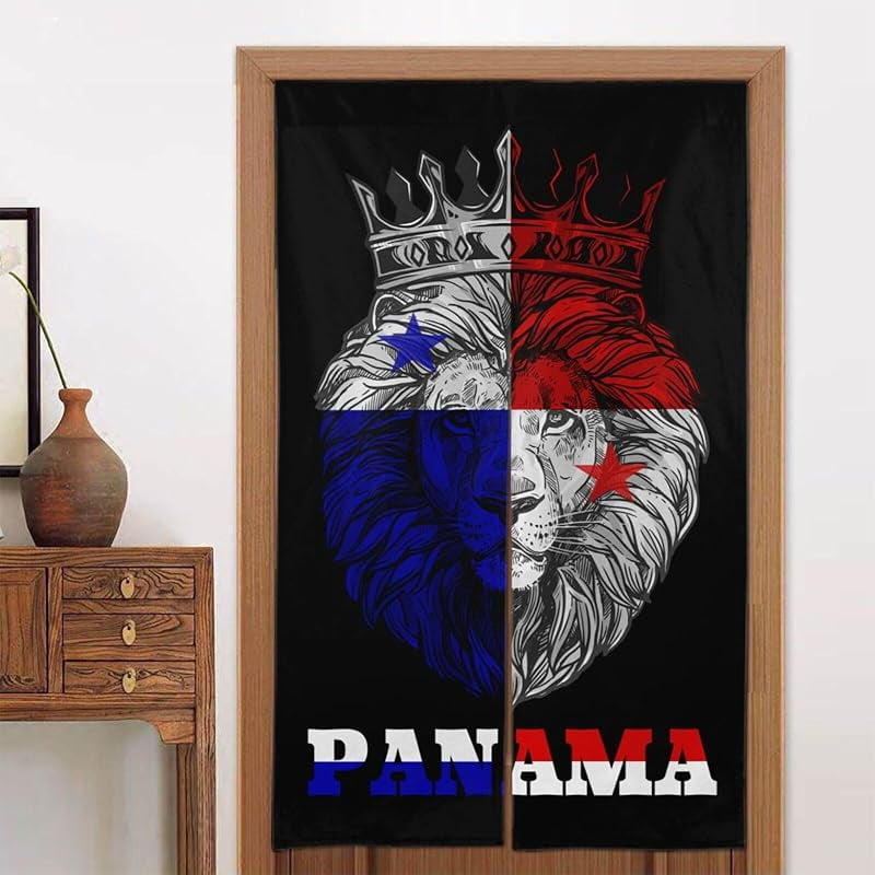 Lion Puerto Rico Puerto Rican Flag Door Curtain for Doorway Privacy ...