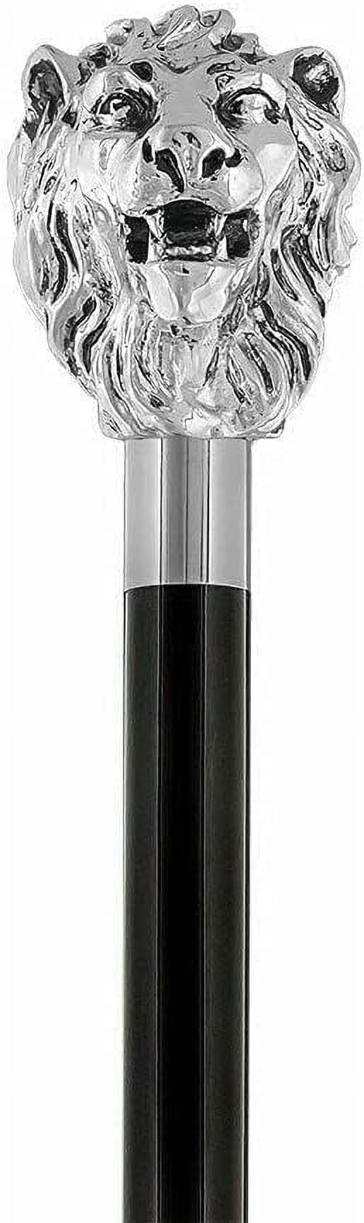 Lion Puma Head Handle Working Style Design Handmade Wooden Walking Cane ...