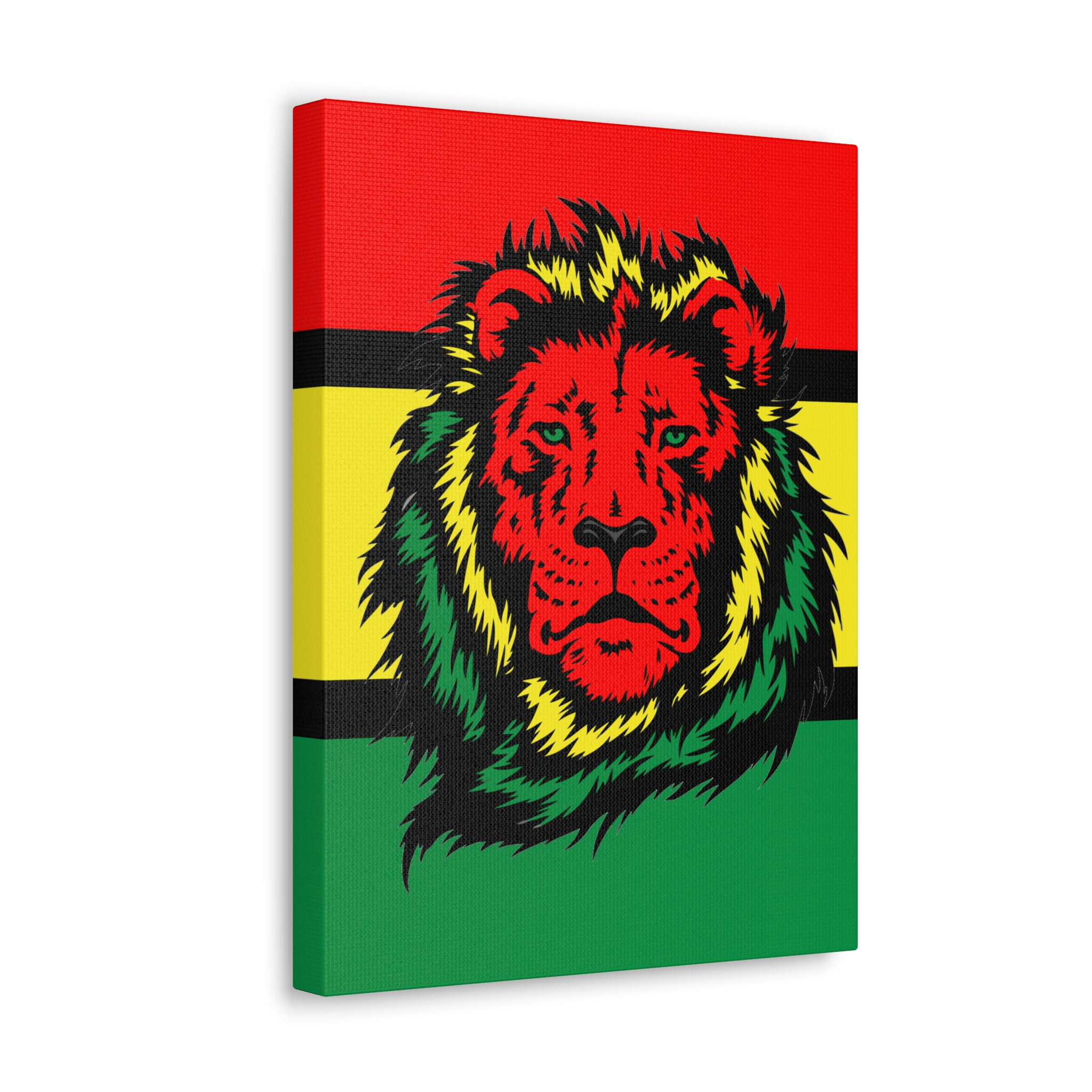 Lion Rasta Color Canvas Wall Art-Jamaica-Beautiful Art-Modern Wall ...