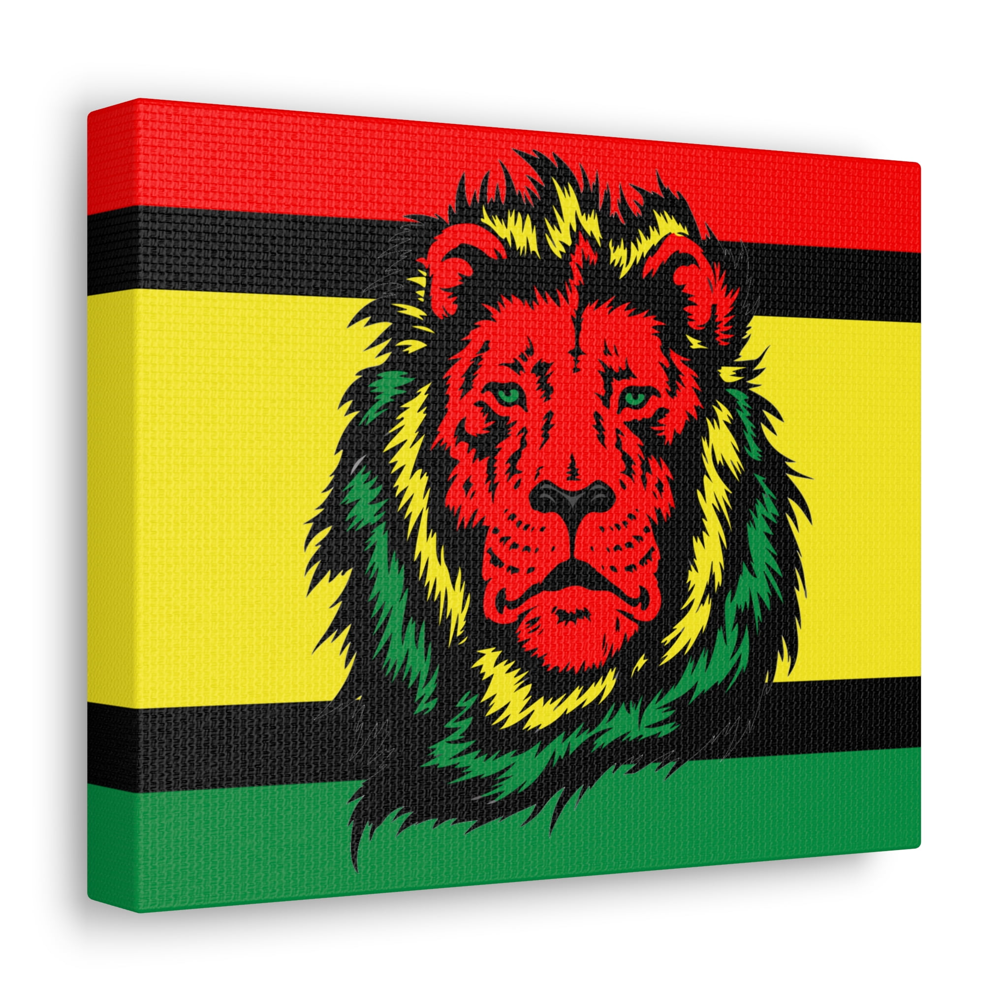 Lion Rasta Color Canvas Wall Art-Jamaica-Beautiful Art-Modern Wall ...