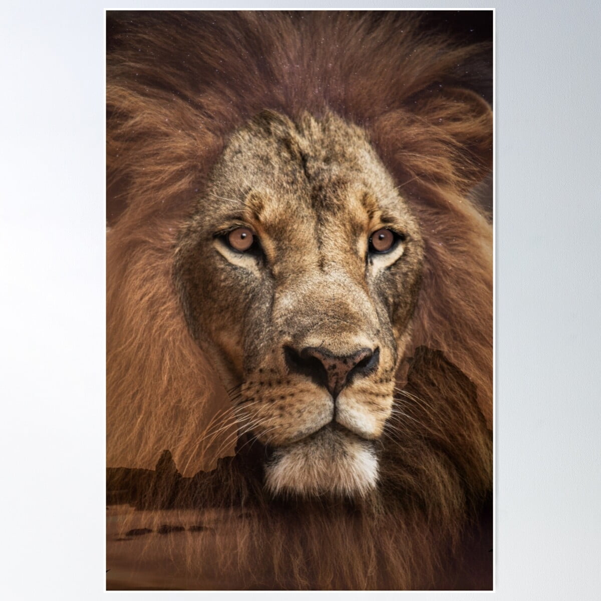 Lion’S Mane Poster Wall Art, Modern Wall Decor For Living Room Bedroom ...