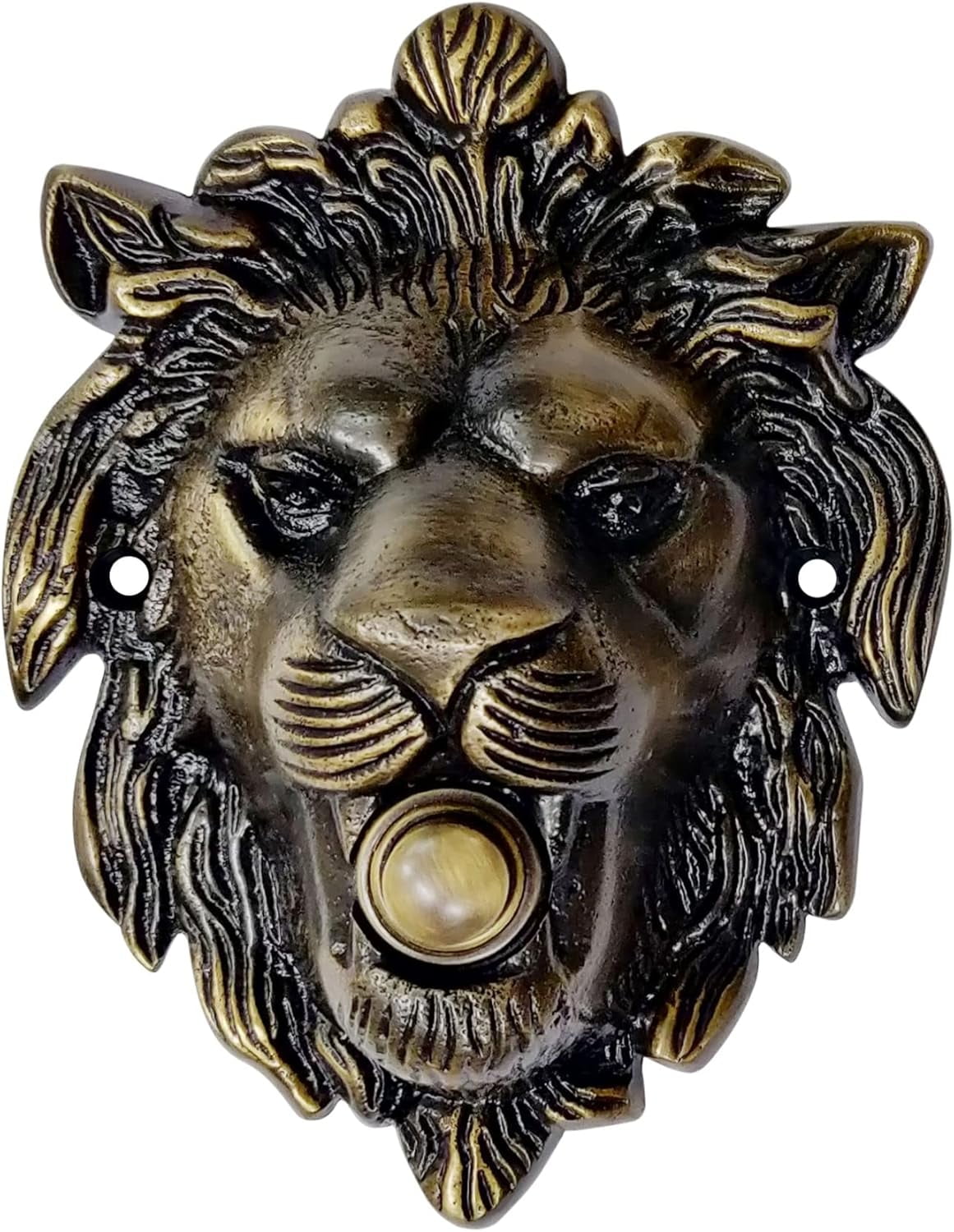 Lion Shaped Doorbell Button Replacement Solid Brass Doorbell Ringer ...