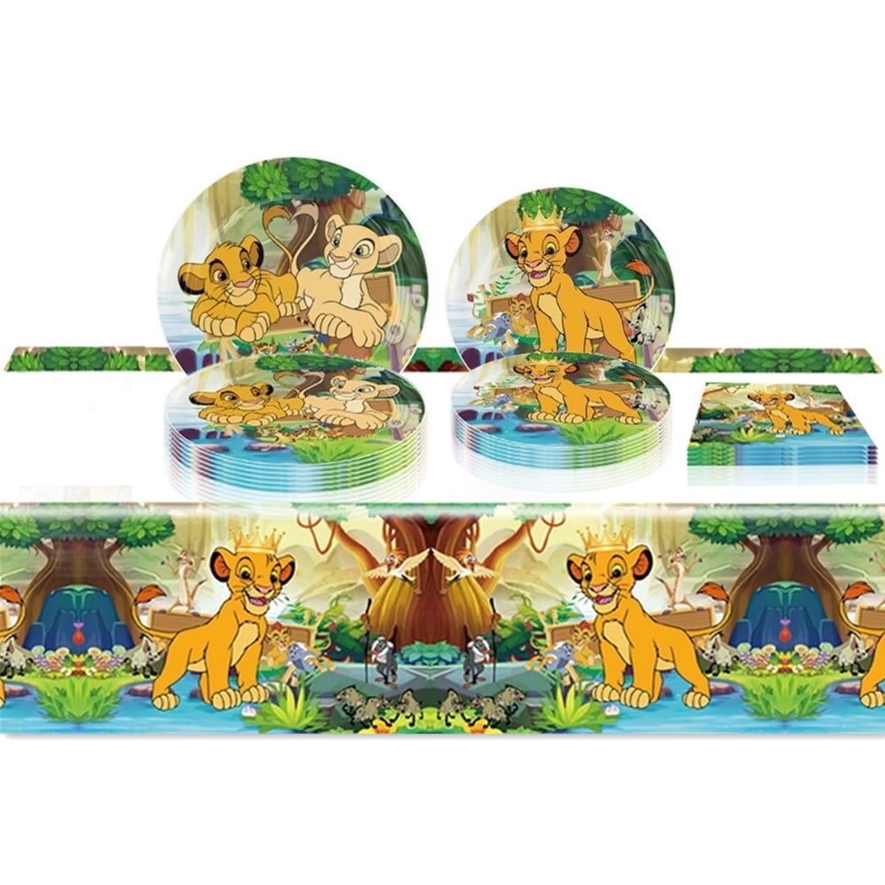 Lion Simba Party Supplies - Lion Simba Theme Tableware The set includes ...