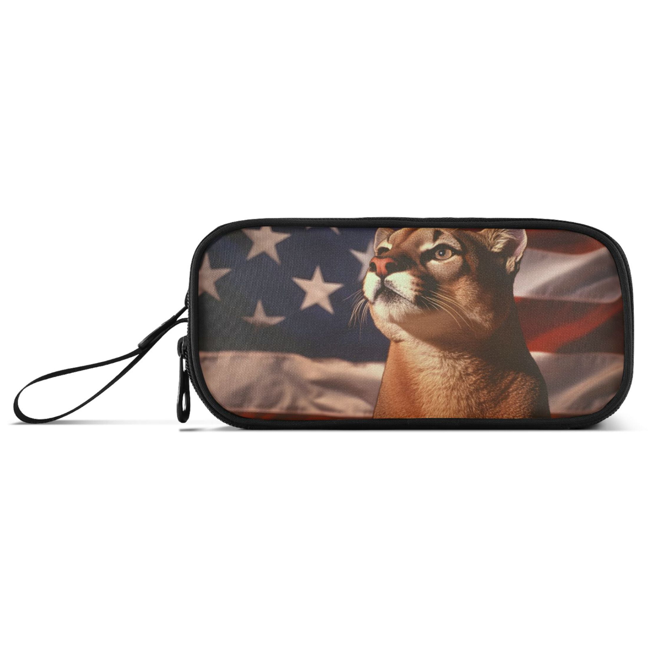 Lion Sit Front Of Flag Pencil Case Stationary Holder Pen Bag Pencil ...