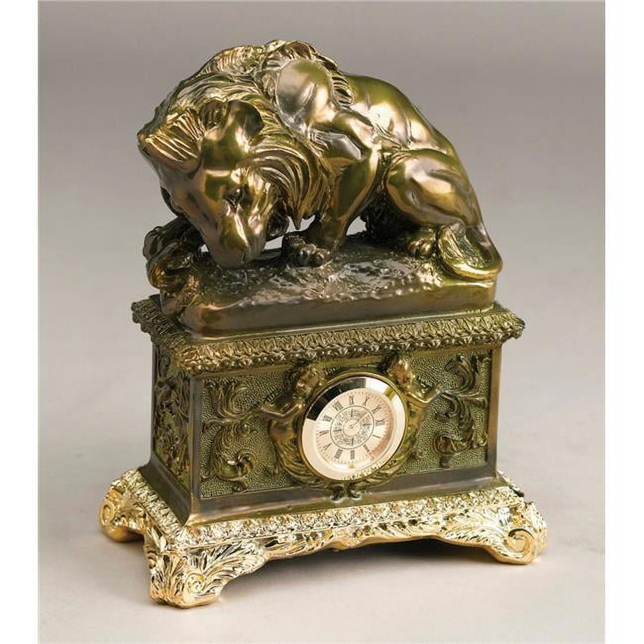 Lion & Snack Clock, Bronze - Walmart.com