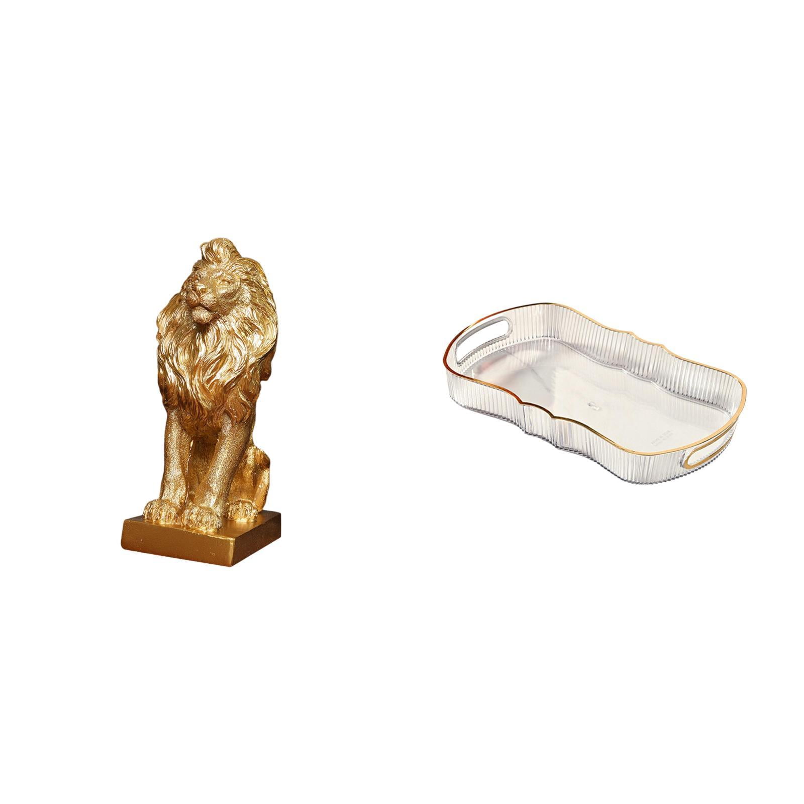 Lion Statue Tray Organizer Eco Friendly Resin Material Tabletop Shelf ...