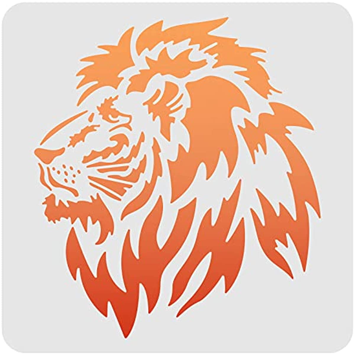 Lion Stencils Template Plastic Lion Head Drawing Painting Stencils ...