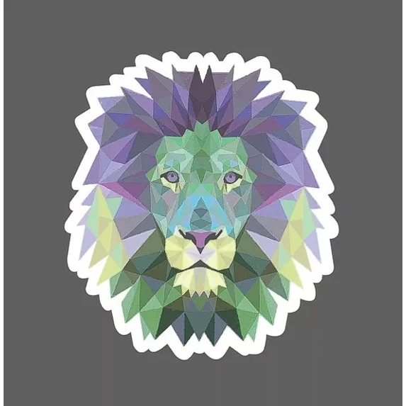 Lion Sticker Geometric Waterproof Sticker Phone Decal Water Bottle ...