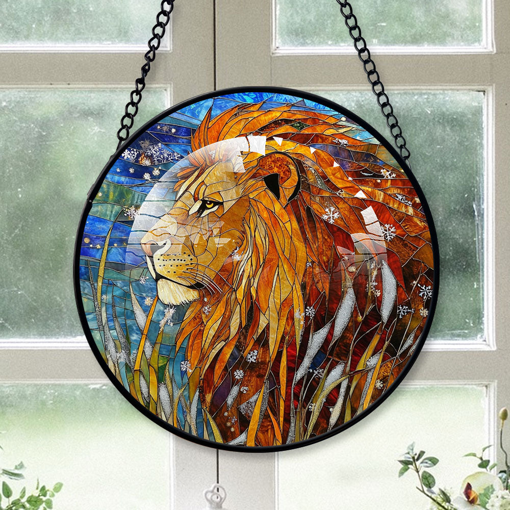 Lion Suncatchers, Lion Stained Glass Window Hangings, Lion Christmas ...