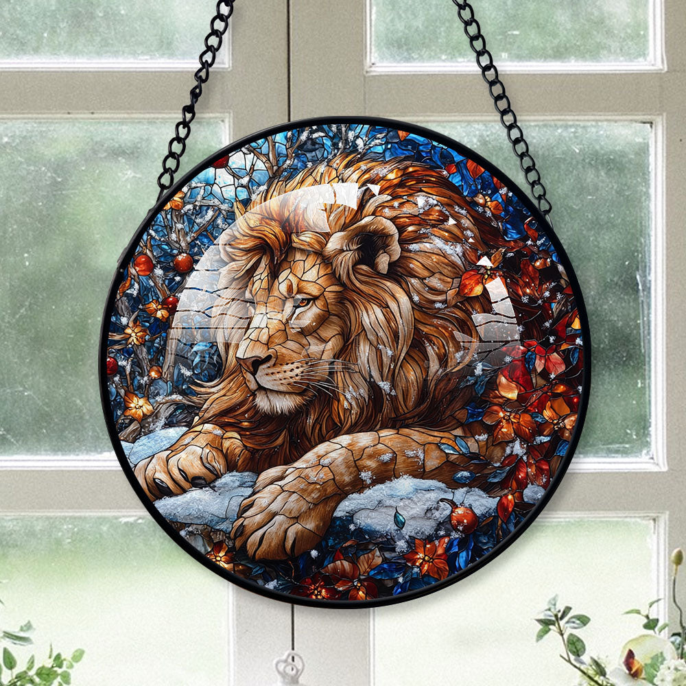 Lion Suncatchers, Lion Stained Glass Window Hangings, Lion Christmas ...