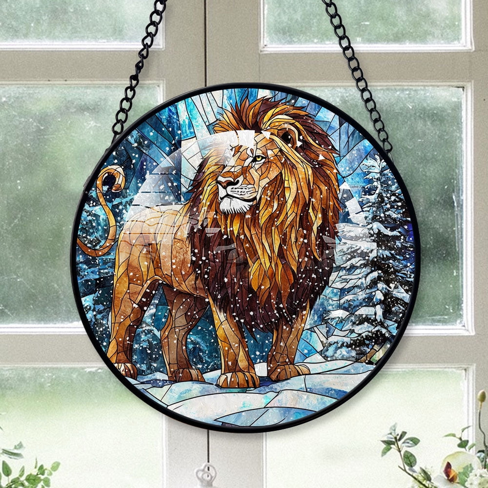 Lion Suncatchers, Lion Stained Glass Window Hangings, Lion Christmas ...