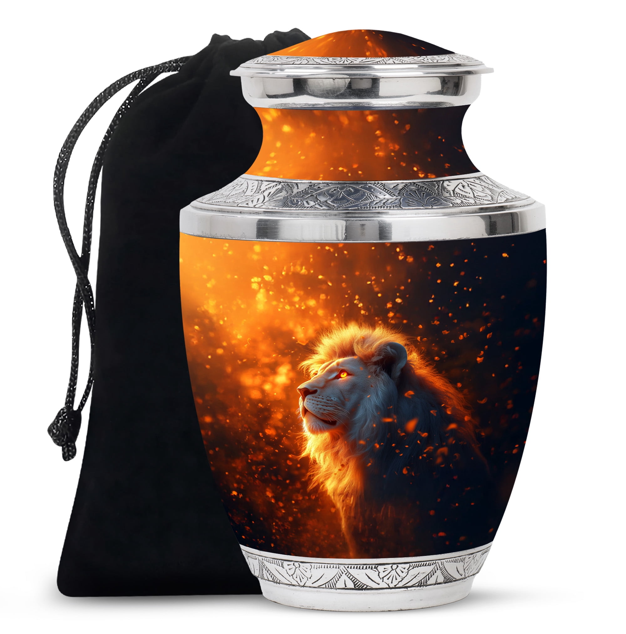 Lion Urn For Ashes Adult Male, Large Urns for Human Ashes, Funeral Urns ...