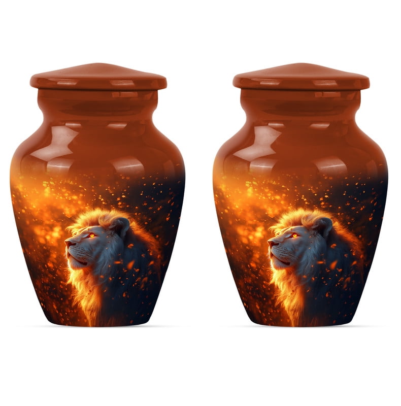 Lion Urn, Funeral Urns for Ashes, Urns for Human Ashes Adult, Small Urn ...