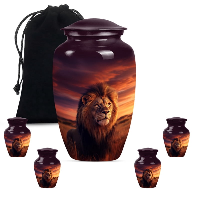 Lion Urn, Urns for Ashes for women, Mini Keepsake Urns for Human Ashes ...