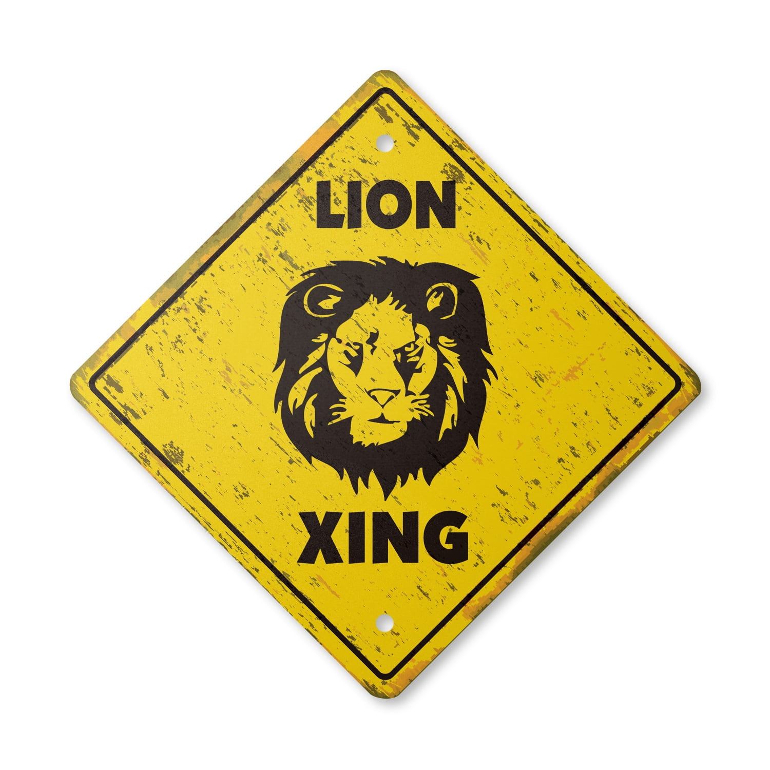 Lion Vintage Crossing Sign Zone Xing | Indoor/Outdoor Plastic | 20 ...