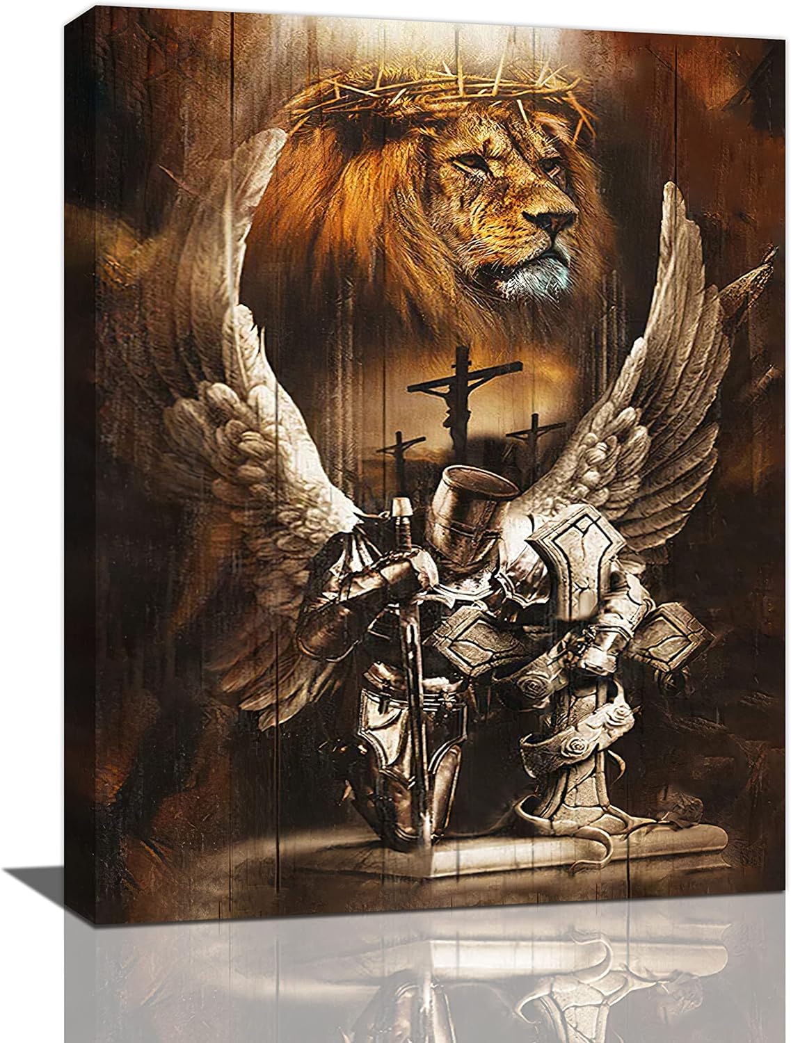 Lion Wall Art Christian Lion Wall Decor Lion Of Judah Knight Templa ...