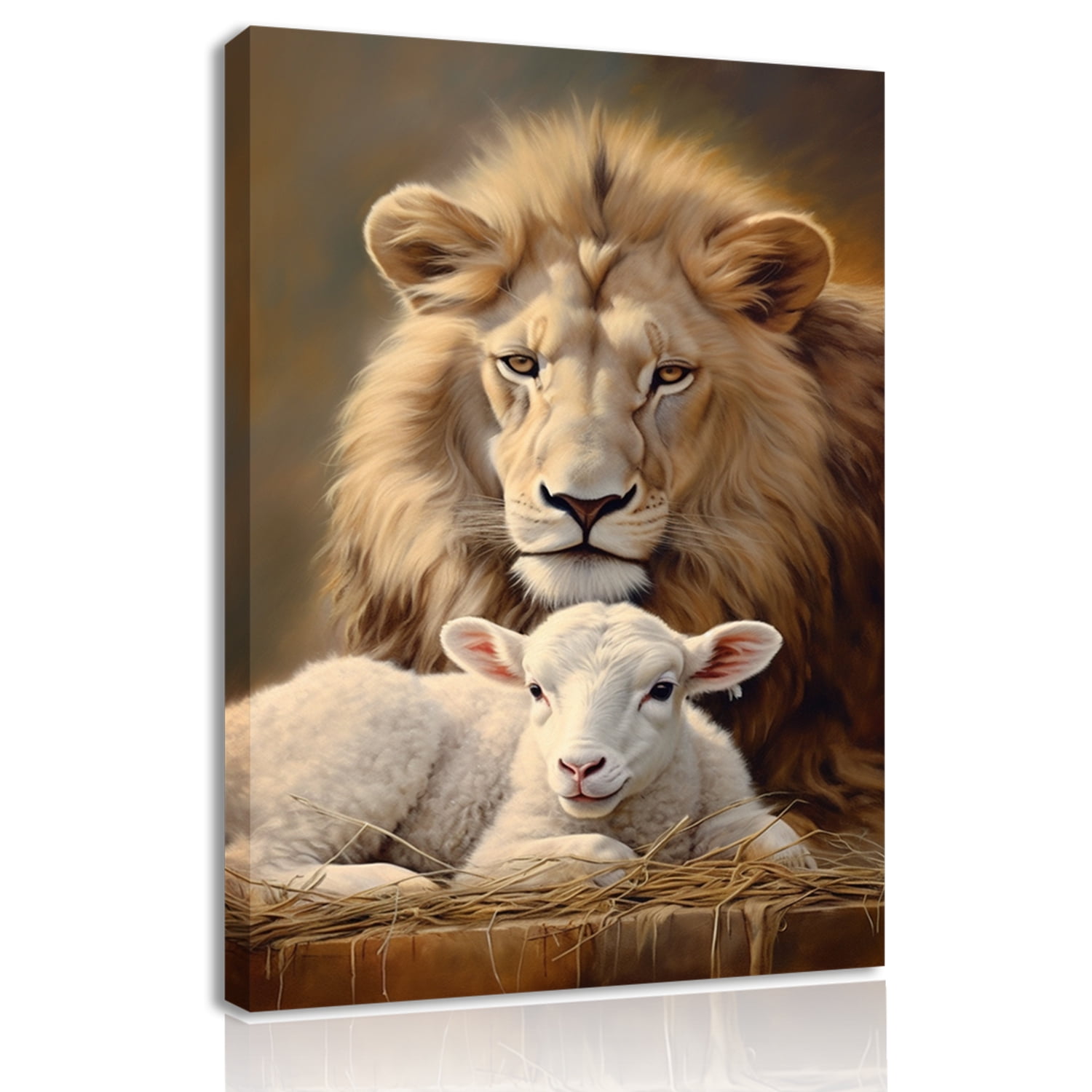 Lion Wall Art Jesus Christian Wall Decor Lion of Judah Canvas Prints ...