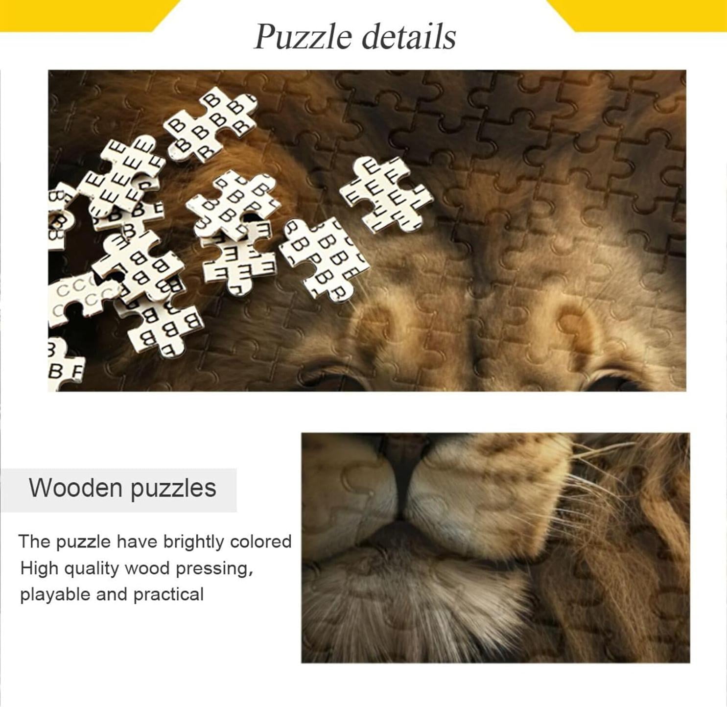 Lion Wooden Jigsaw Puzzles, Intellectual Entertainment Educational ...