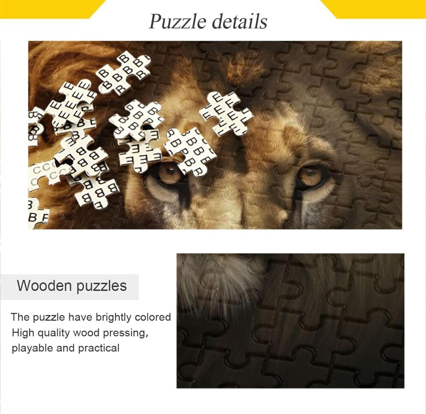 Lion Wooden Jigsaw Puzzles, Intellectual Entertainment Educational ...