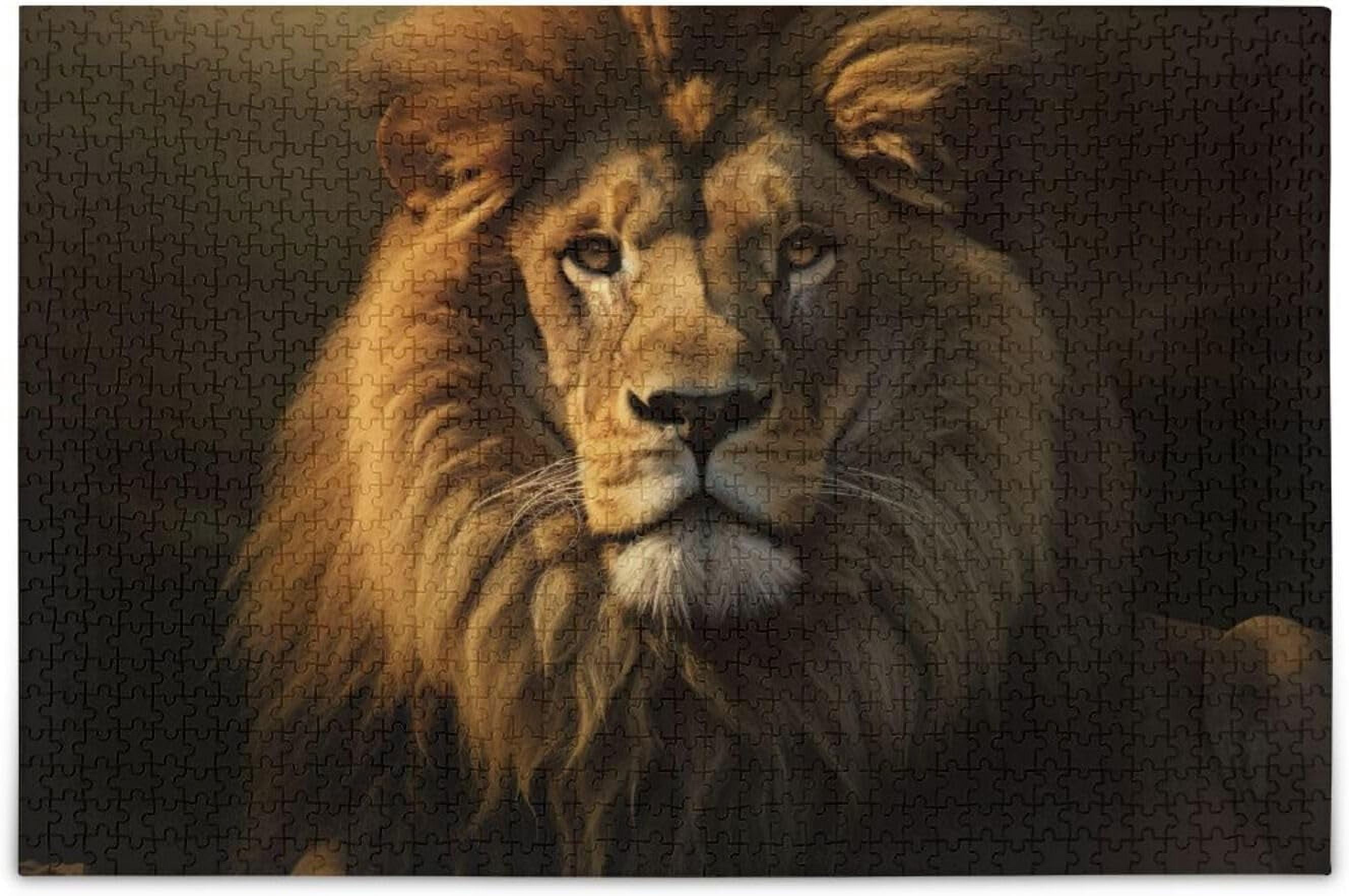 Lion Wooden Jigsaw Puzzles, Intellectual Entertainment Educational ...