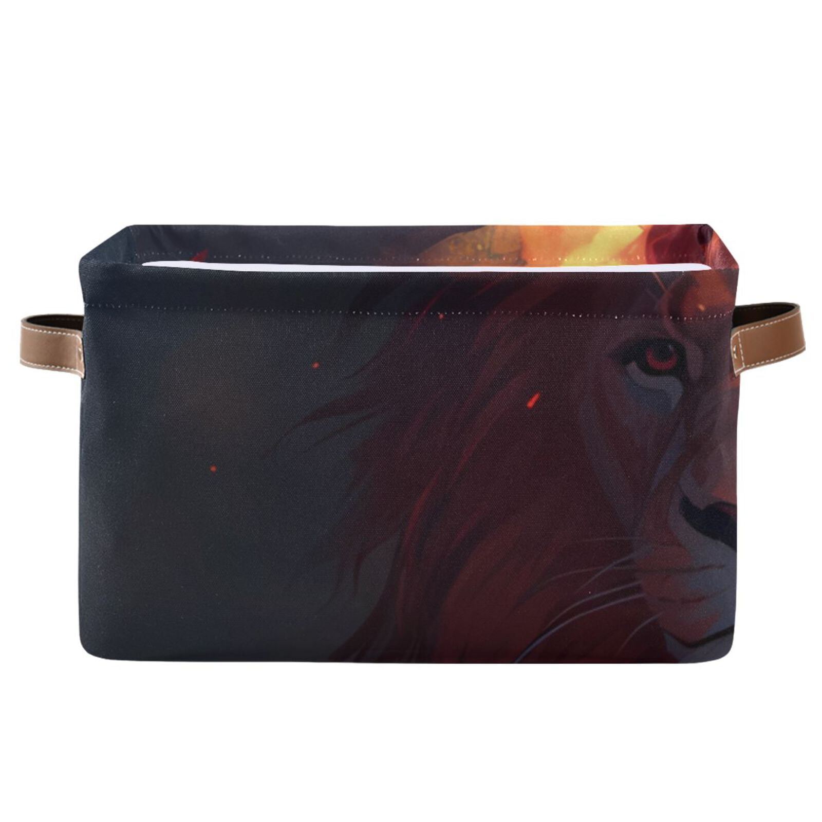 Lion and Fire Storage Bins Baskets With Handles Storage Box Clothes ...