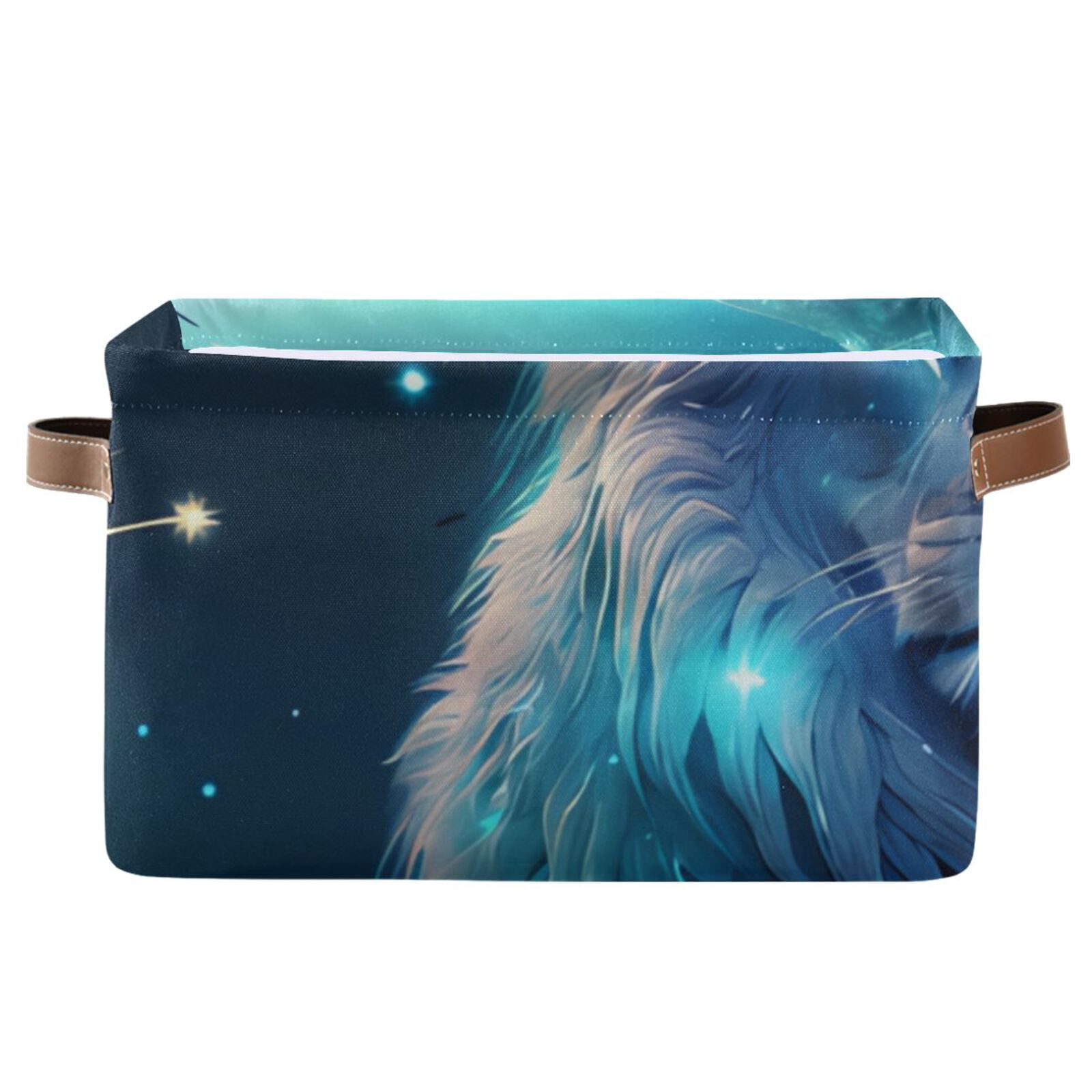 Lion and Moon Storage Bins Baskets With Handles Storage Box Clothes ...
