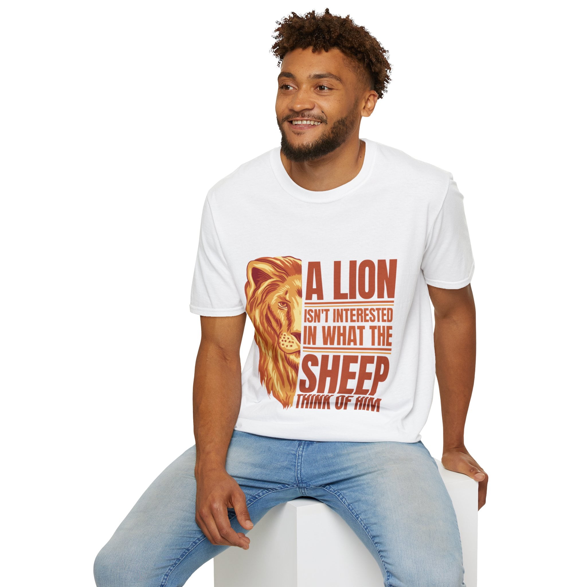 Lion and Sheep Thoughts Motivational Graphic Art - Walmart.com