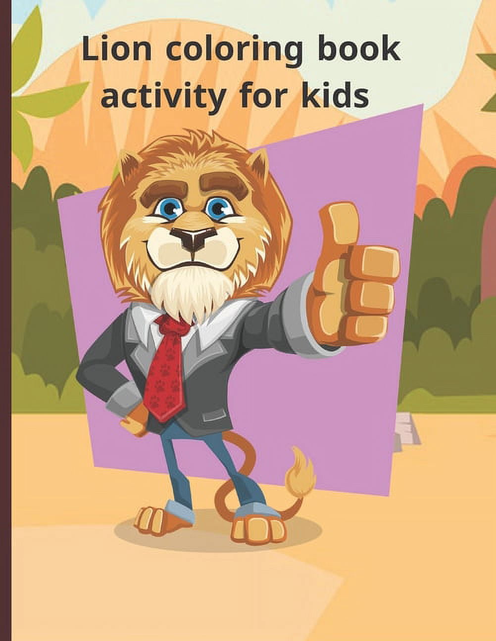Lion coloring book activity for kids : Fun with Numbers, Letters ...