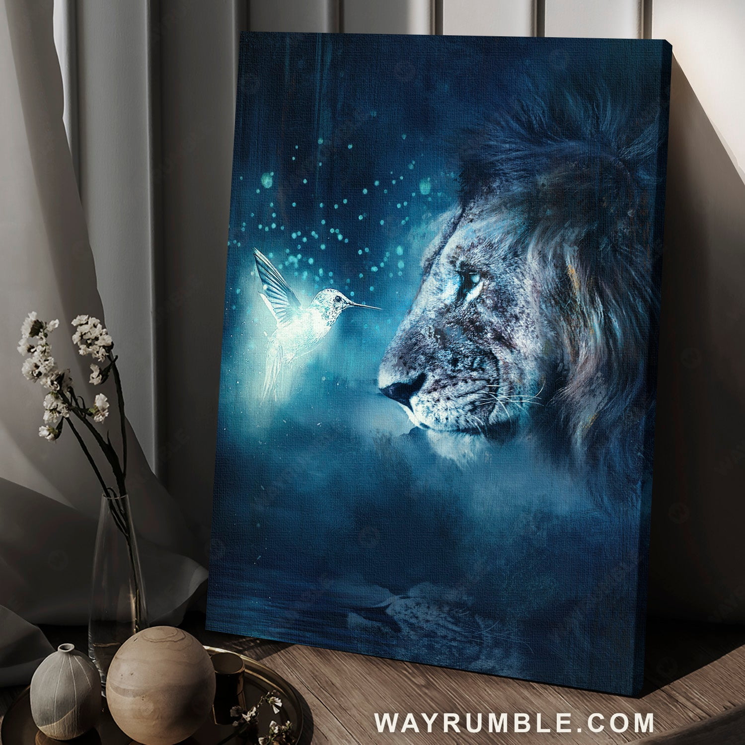 Lion of Judah, Hummingbird drawing, Night light - Jesus Portrait poster ...