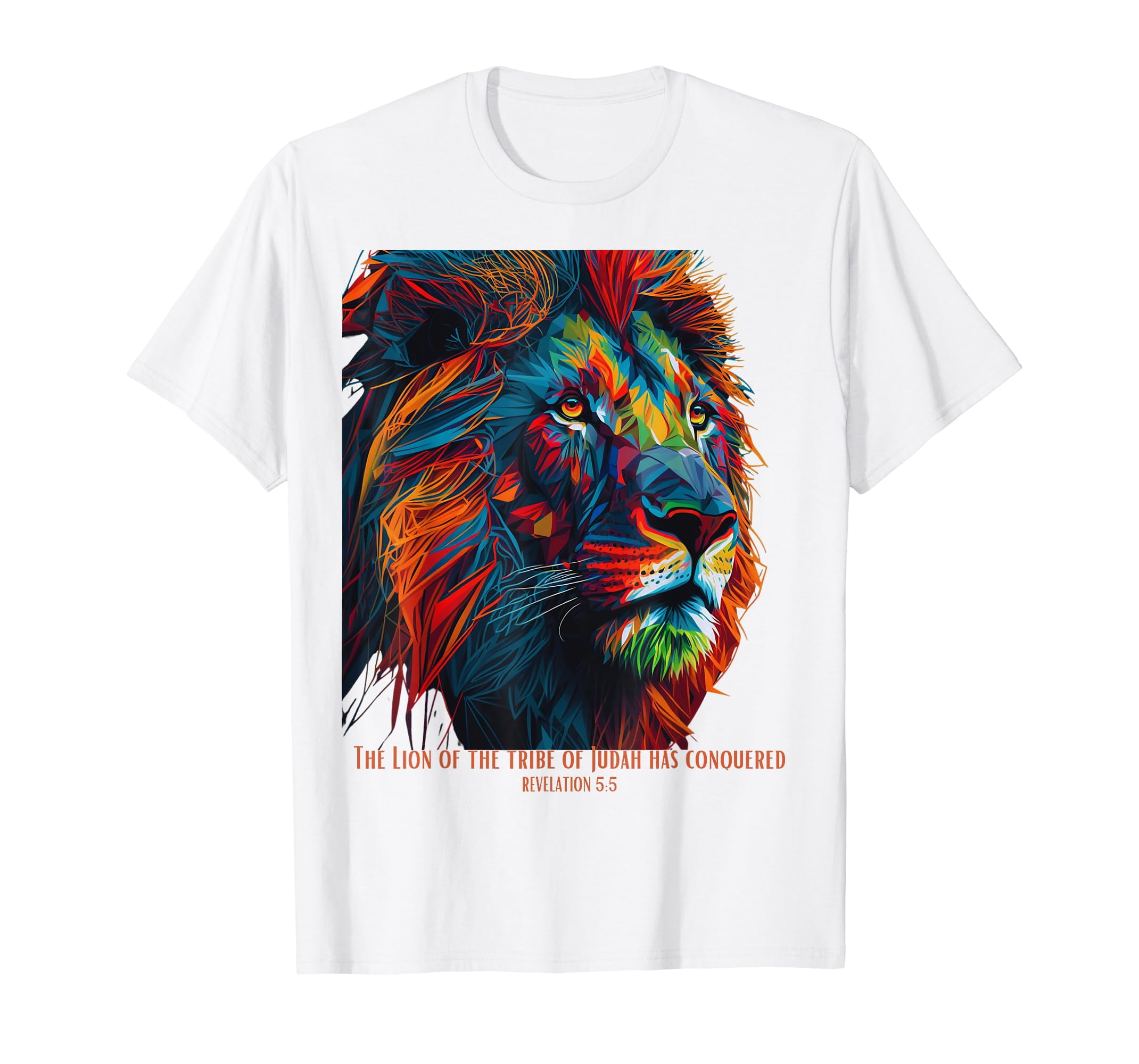 Lion of Judah Jesus Revelation Bible Verse Christian T-Shirt - Walmart.com