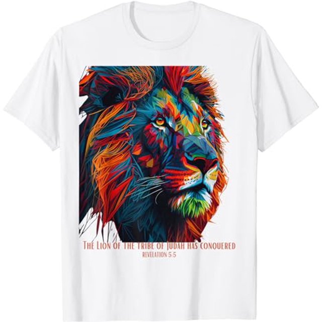 Lion Of Judah Jesus Revelation Bible Verse Christian T Shirt