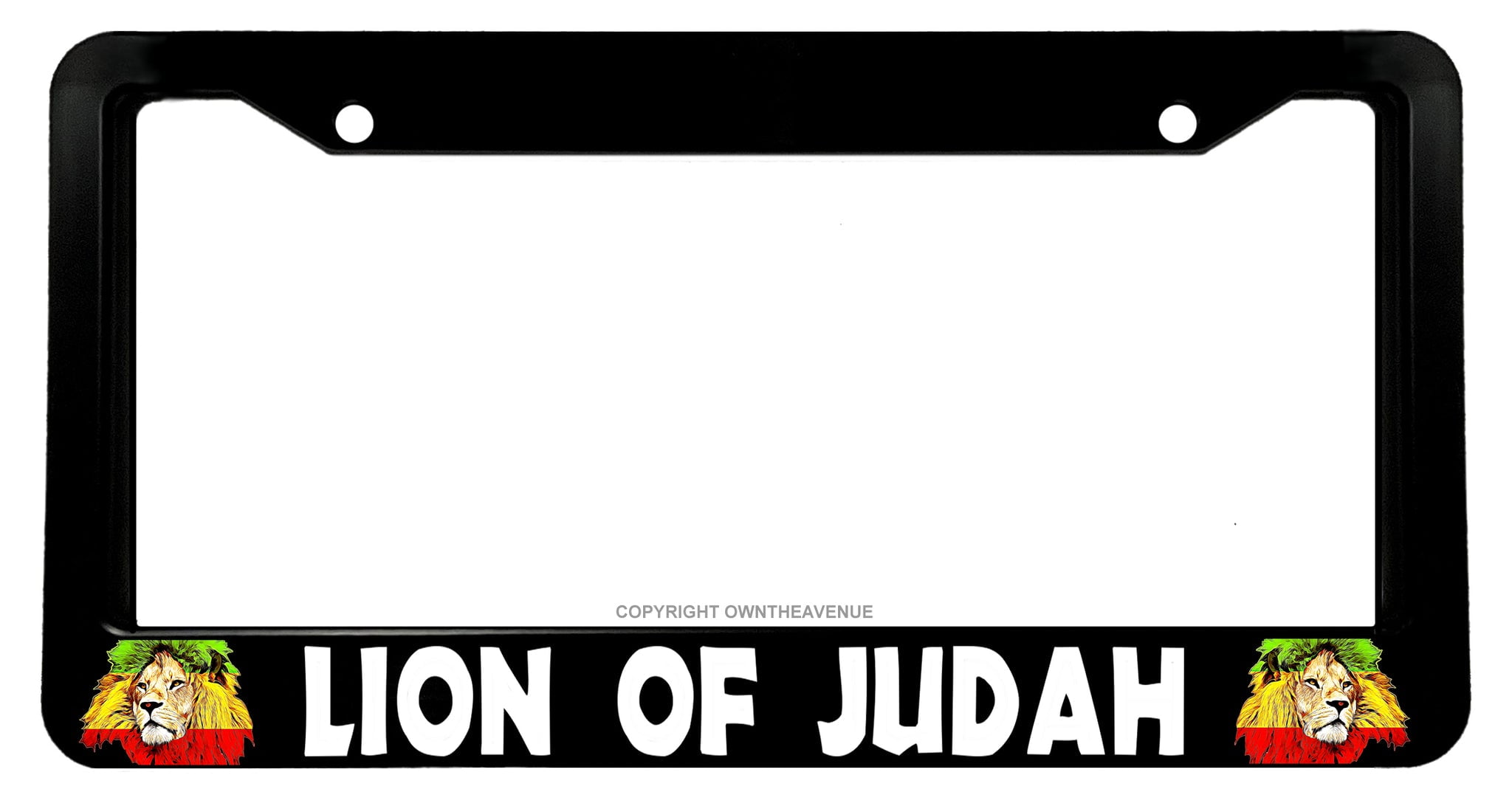 Lion of Judah Rasta Rastafari Jah Vintage Style License Plate Frame ...