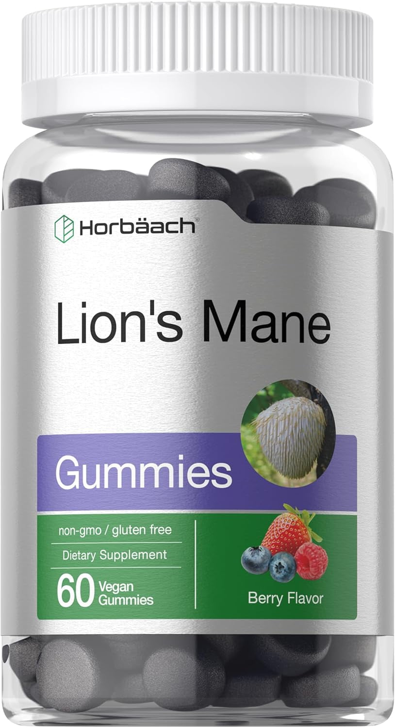 HorbÃ¤ach Lion's Mane Mushroom Gummies, 750 mg Extract per Serving ...