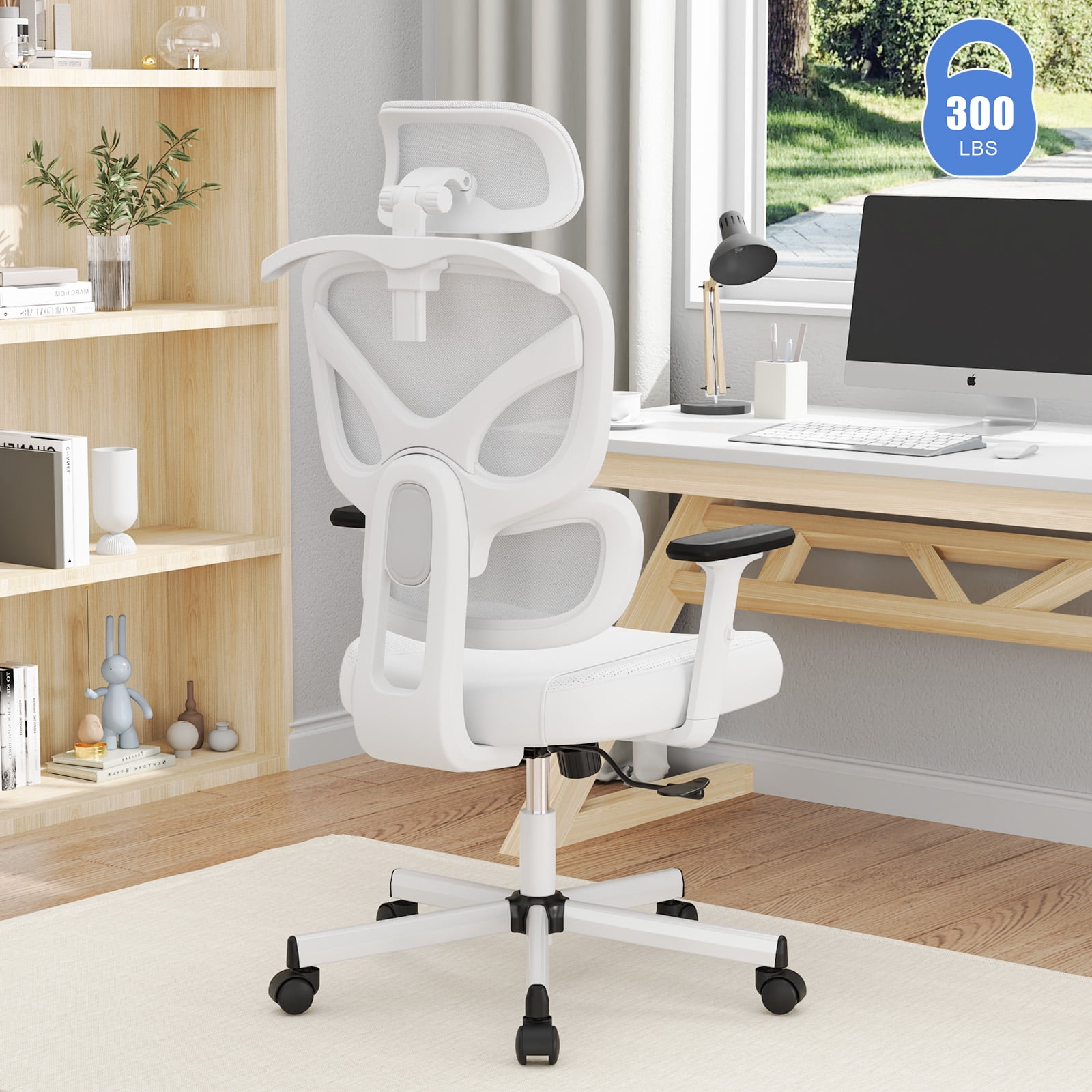 Lioncin Ergonomic Office Chair, Comfort Home Office Task Chair, Lumbar ...