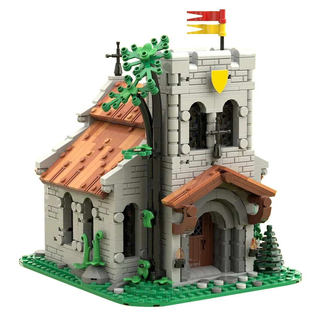 Lioned-King Church Building Blocks Set Bricks Medieval Castle House ...