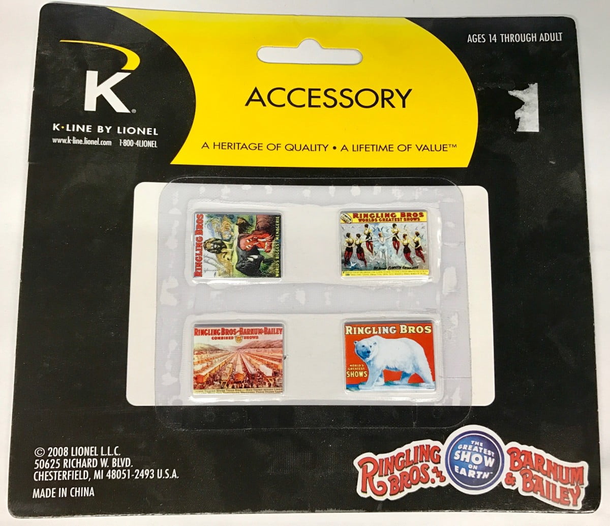 Lionel 6-22472 O Scale Ringling Bros. Tin Sign Replica (Pack of 4 ...