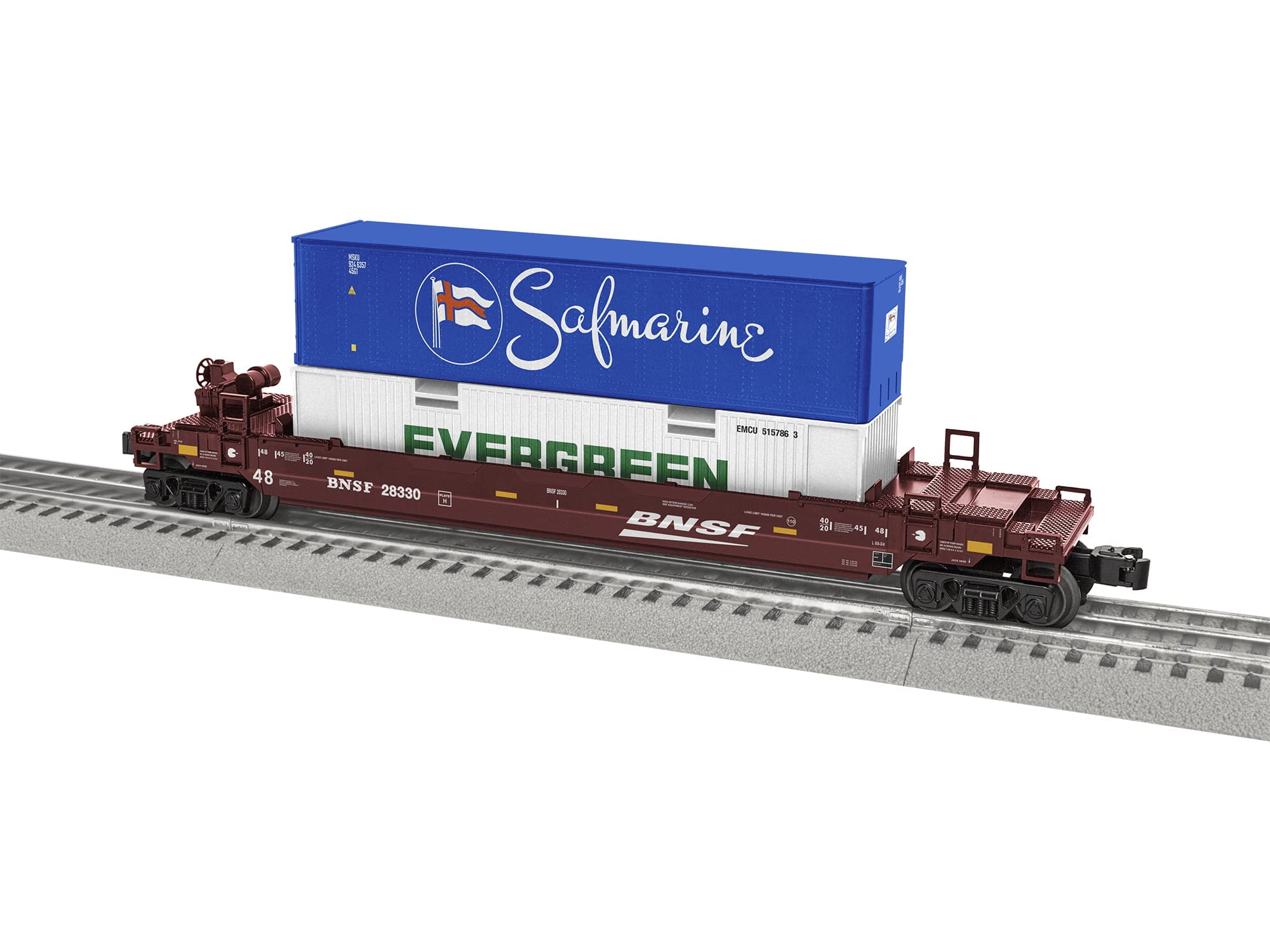 Lionel BNSF Maxi Stack Flatcar with Two Container Load - Walmart.com