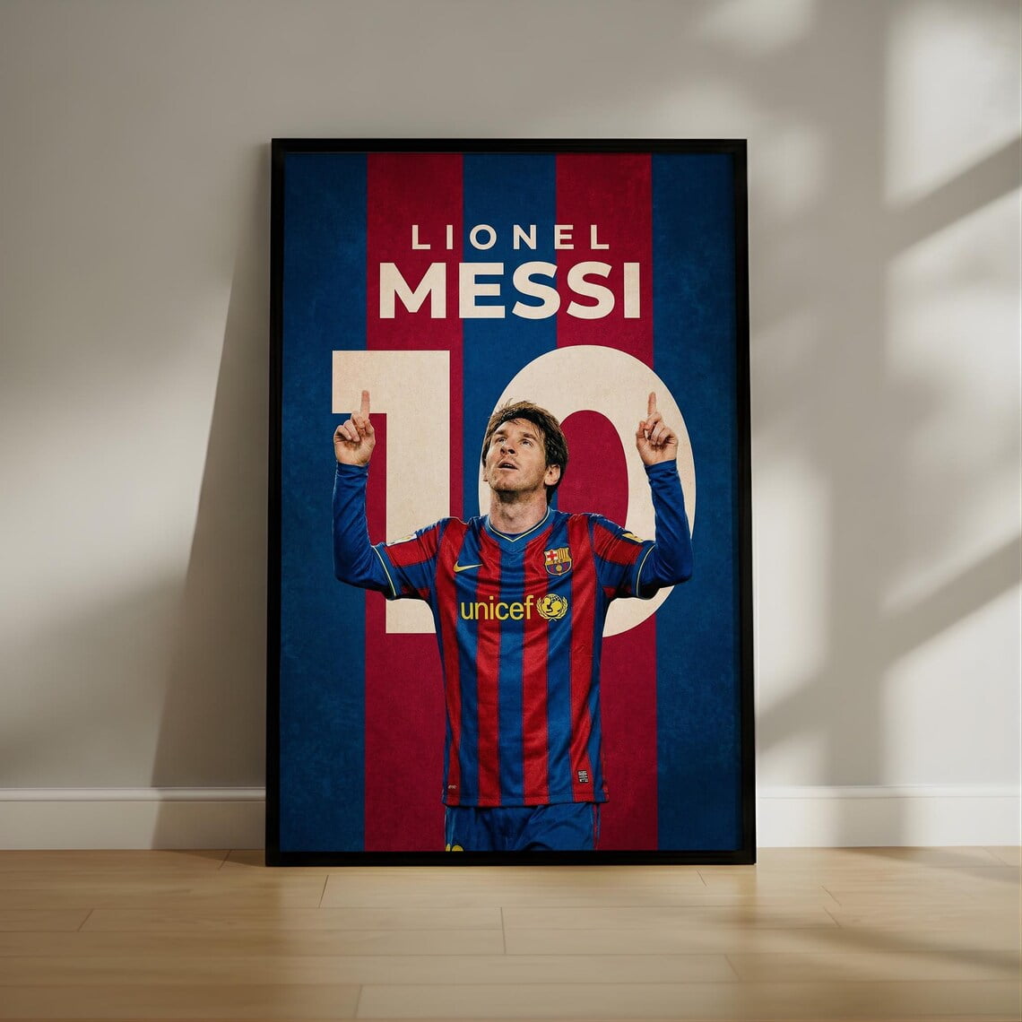 Lionel Barcelona Messi Number 10 Poster, Soccer Legend Wall Art ...