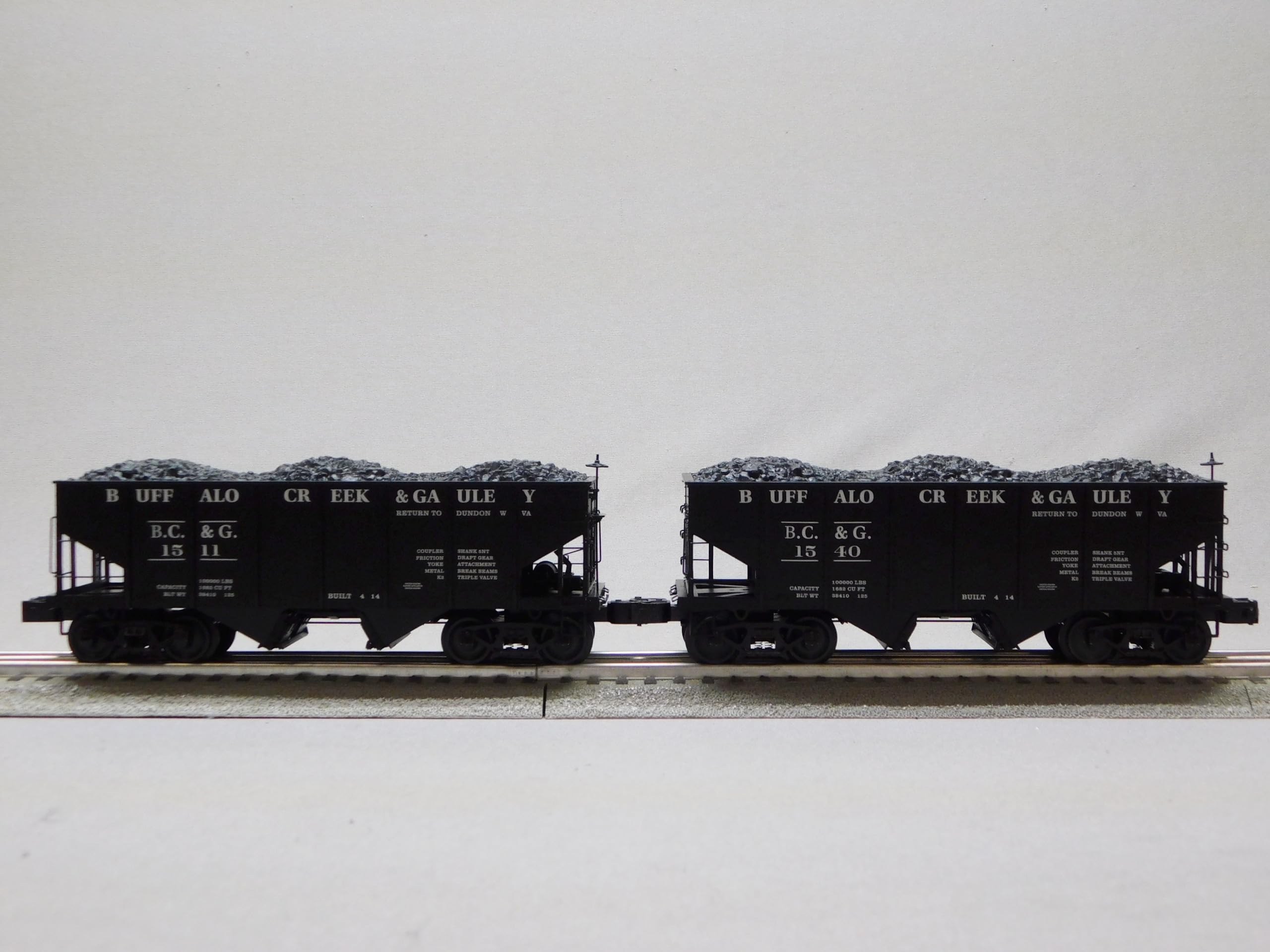 Lionel Buffalo Creek & GAULEY GLA Hopper 2 Pack O Gauge 2326460 ...
