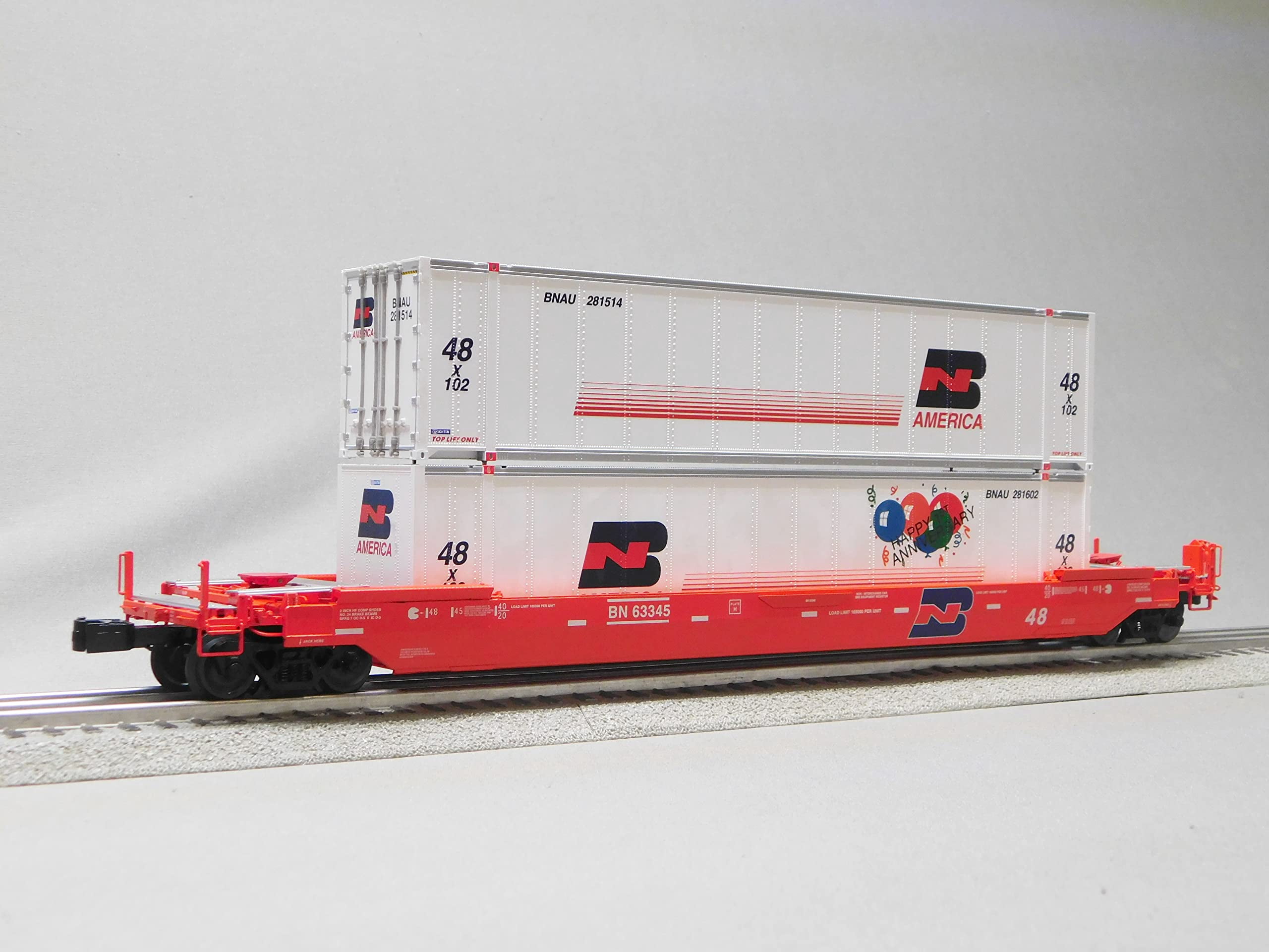 Lionel Burlington Northern Husky Stack #63345 O Gauge - Walmart.com