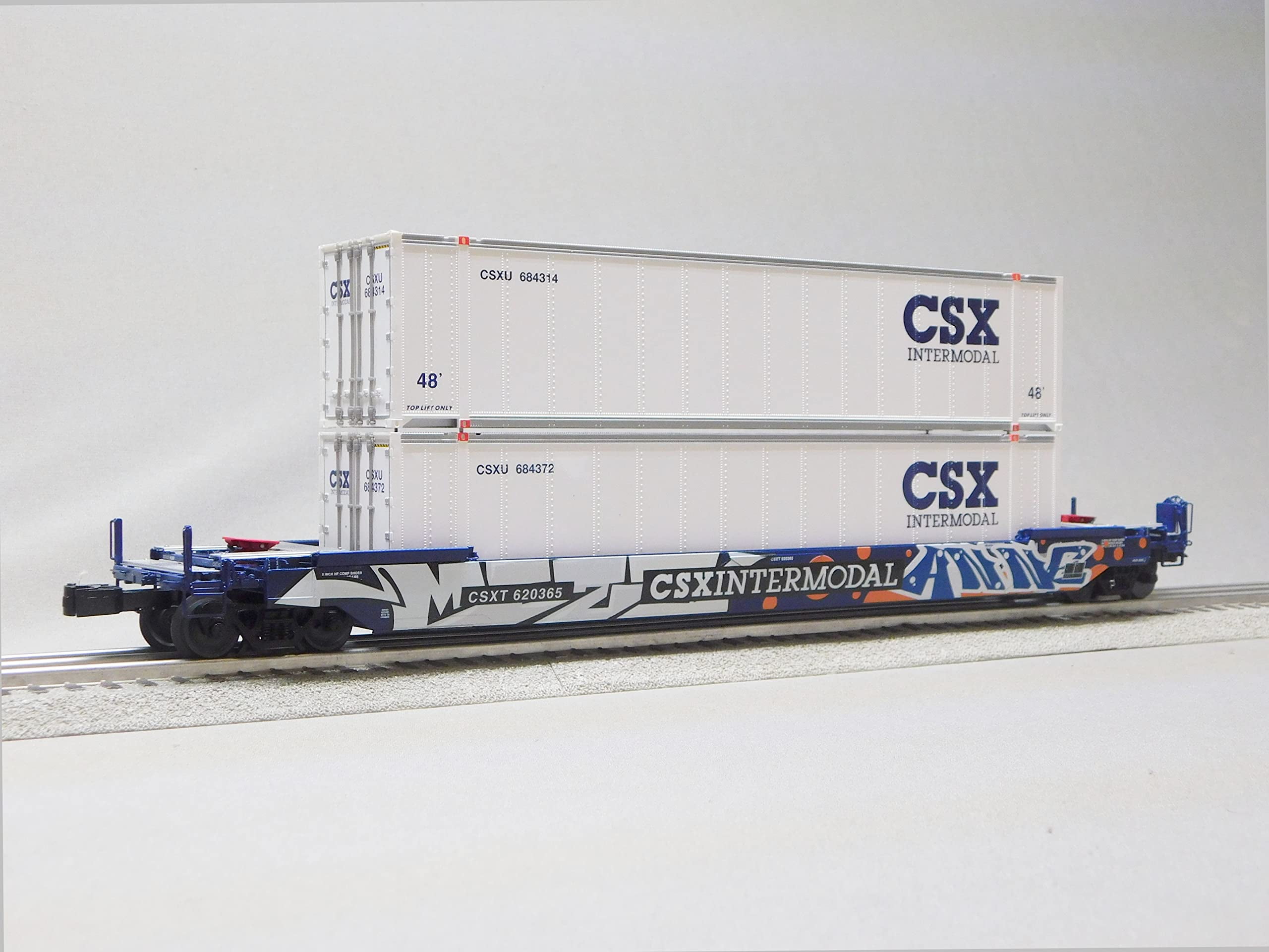 Lionel CSX Husky Stack #620365 with Graffiti O Gauge - Walmart.com