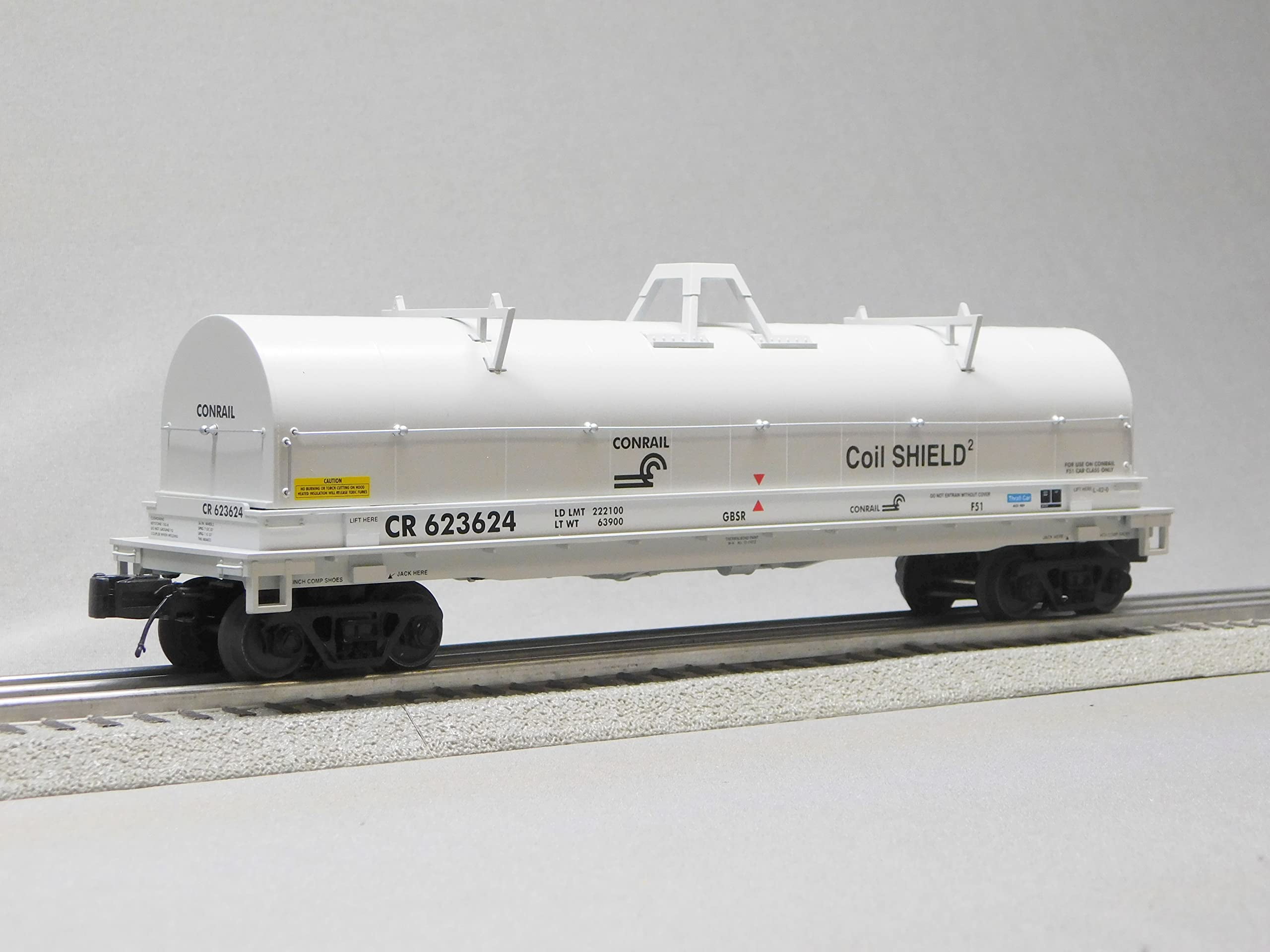 Lionel Conrail Coil CAR #623624 Covered Gondola w/Removable Coil Load O ...