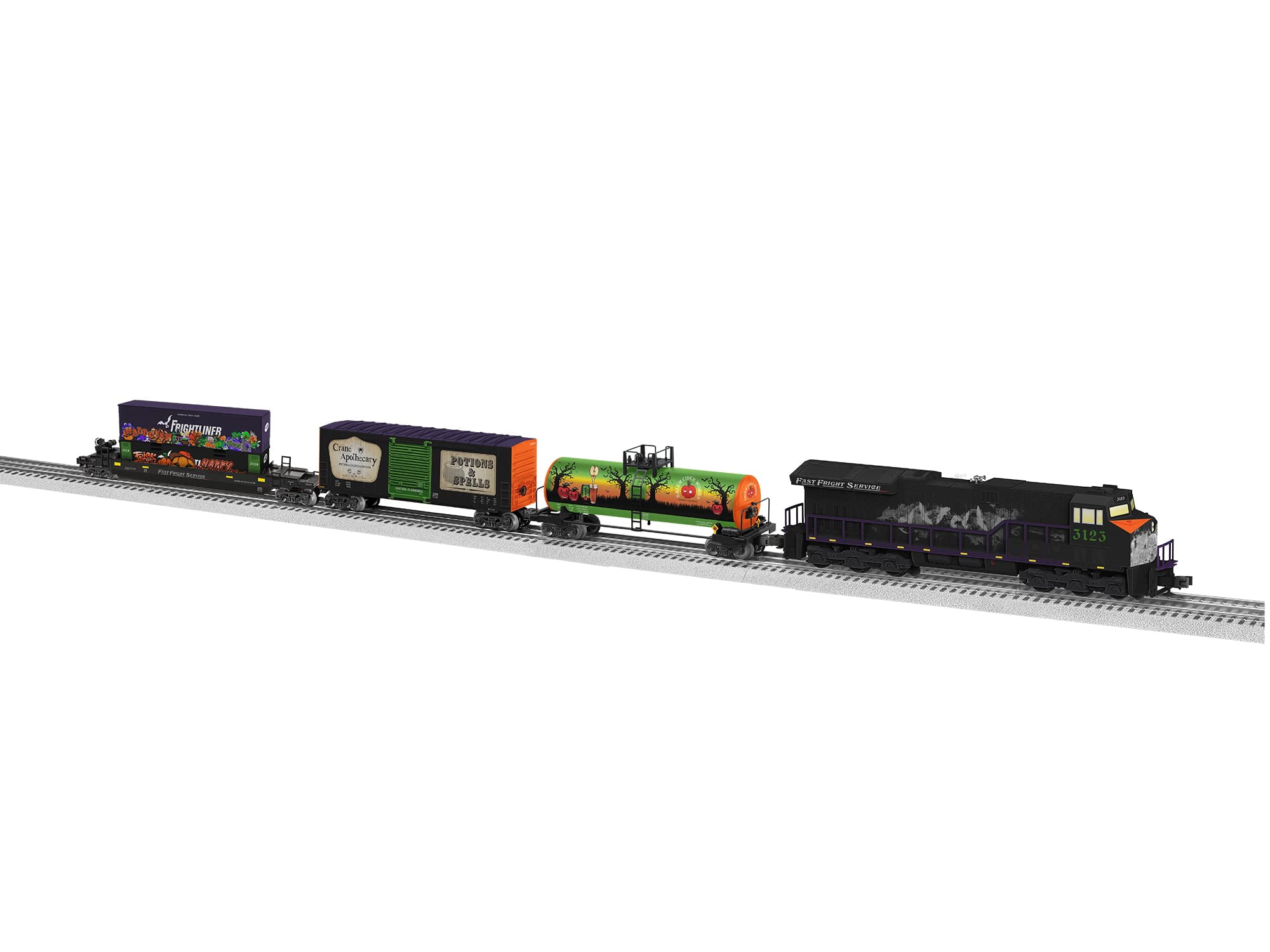 Lionel Fast Fright Halloween LionChief Bluetooth 5.0 Electric O Gauge ...